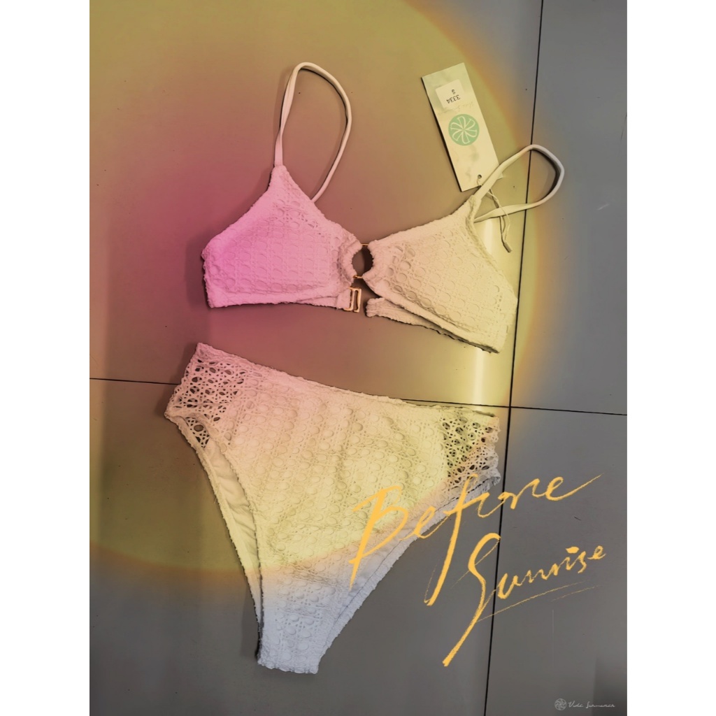 Eyelet Two Piece Swimsuit Crochet Women Swimwear | Shopee Philippines