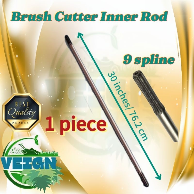 1pc.(2.5 FEET) 9-Spline Inner Rod for Brush Cutter(30 inches/76.2 cm ...