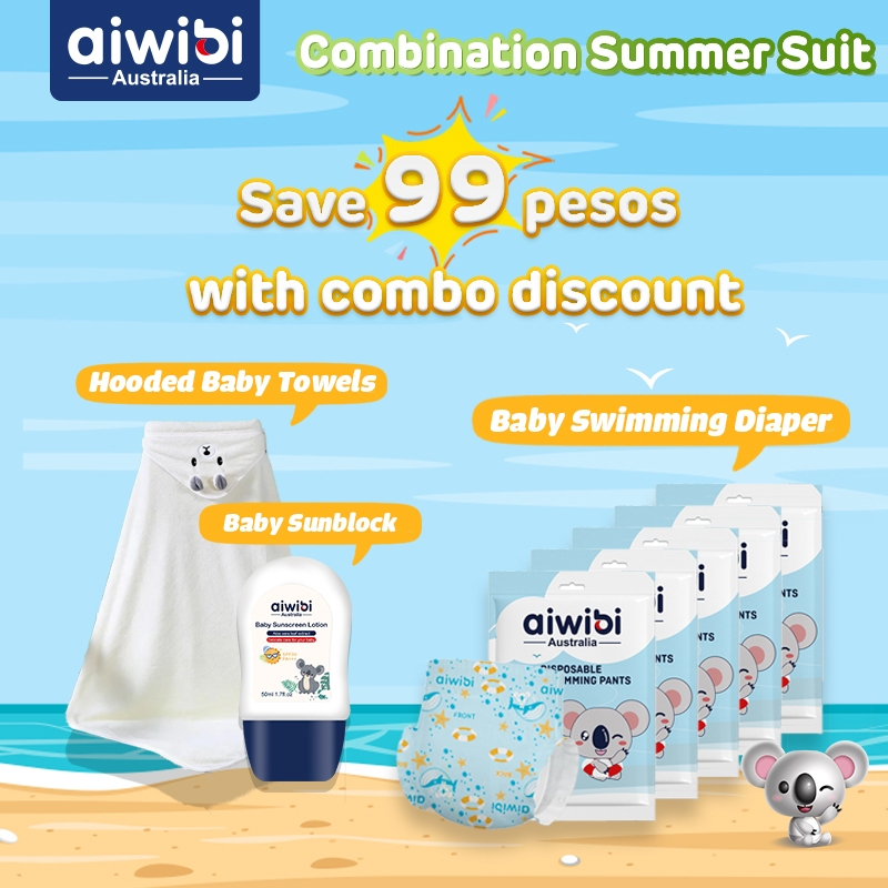 Aiwibi Baby Swim Diaper Waterproof Diaper Pull-ups Summer Combo Set Get ...
