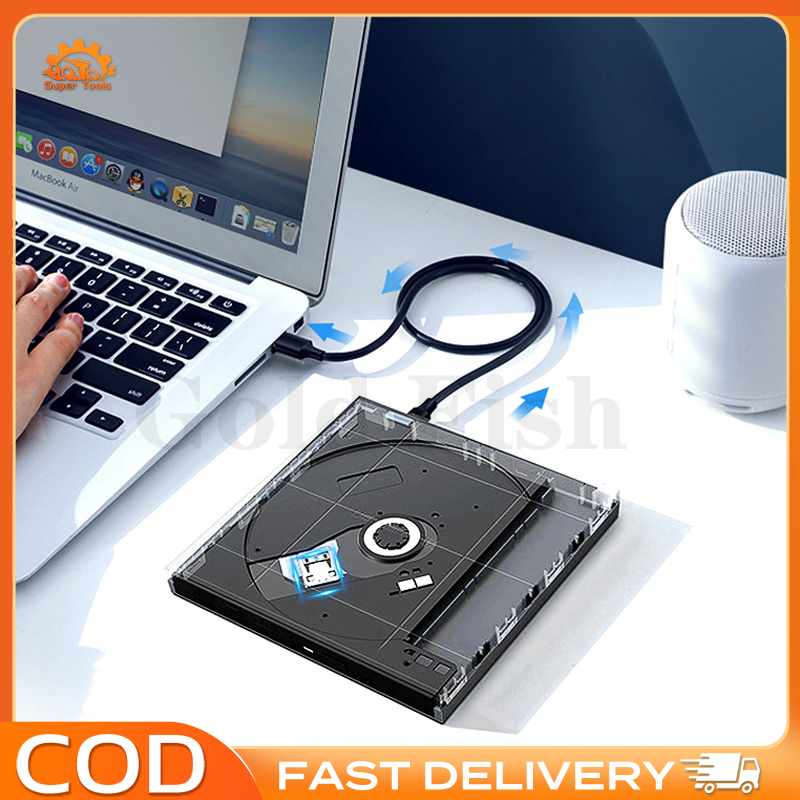 External CD DVD Drive USB Slim Portable External DVD Player DVD CD-RW ...