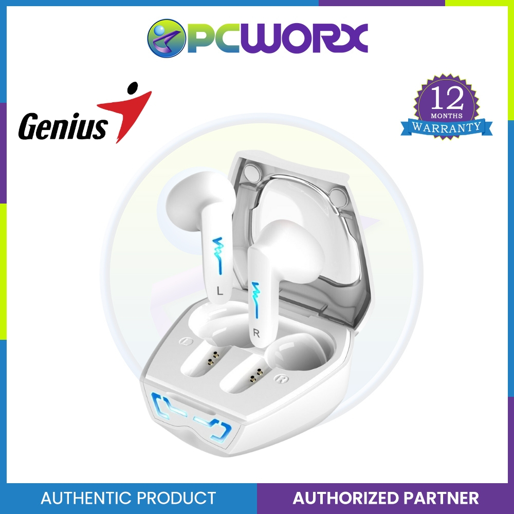 Genius HS-M920 Bluetooth 5.0 Earbuds with LED light, Noise Reduction ...