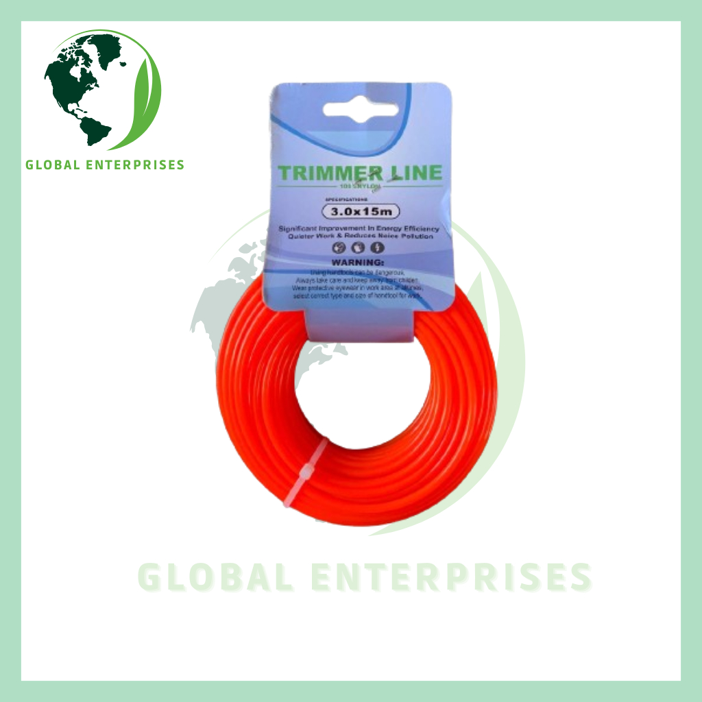 Grass cutter Trimmer Line 3.0mm x 15m Nylon Round for Brush cutter Head | Shopee Philippines
