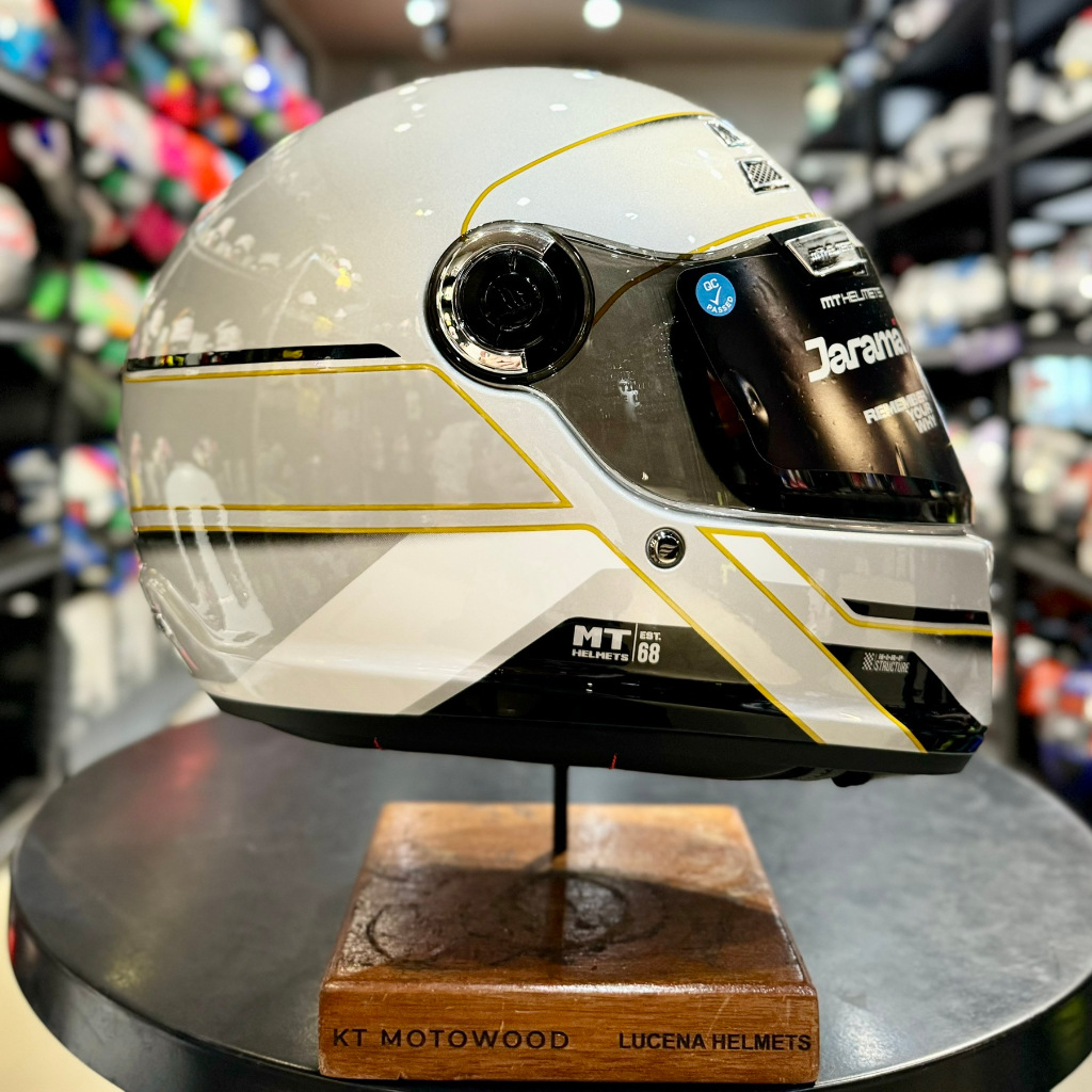 MT Jarama Full Face Single Visor Helmet with Free Extra Clear Visor ...