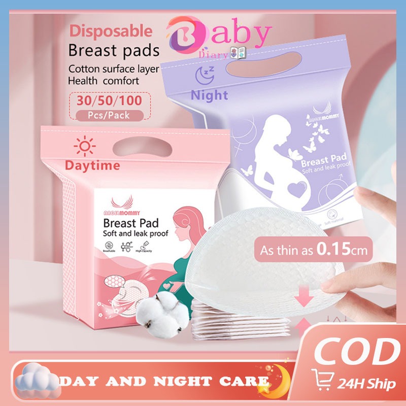 Baby Diary Thin＆Light cotton Nursing Breast Pads Maternal Breastpads ...
