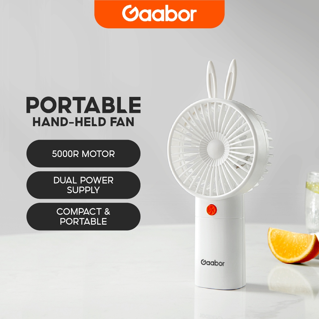 Gaabor Hand-Held Fan Portable Fan USB Mini Fan Rechargeable Pocket ...