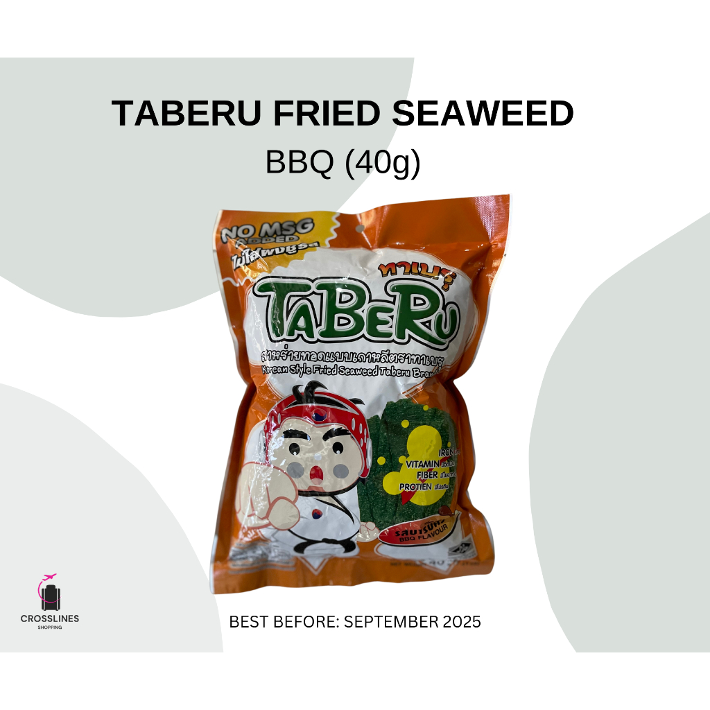 Taberu Fried Seaweed 40g (Original, Spicy & BBQ flavors) | Shopee ...