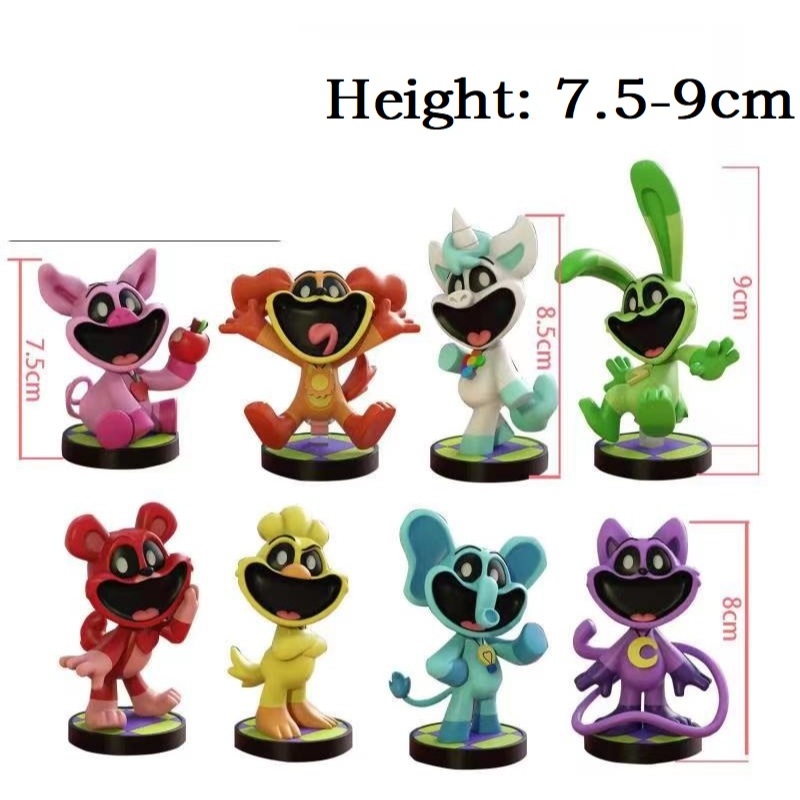 Poppy Playtime 3 Smiling Critters 7.5-9cm Set of 8 Collectible Figure ...