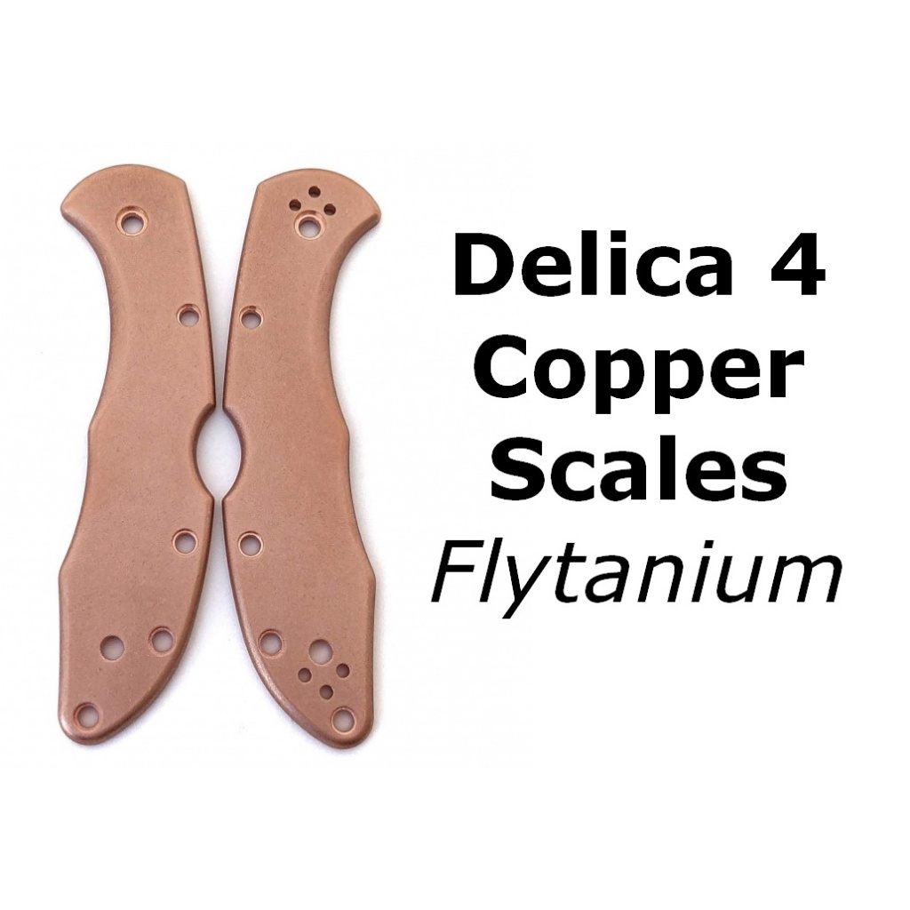 Flytanium Custom Copper Scales for Spyderco Delica - Stonewash | Shopee ...