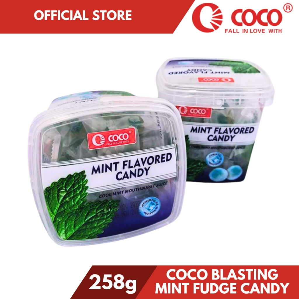 【BUY 1 TAKE 1】COCO Blasting Mint Fudge Candy 258g Per Bucket | Buy 1 ...
