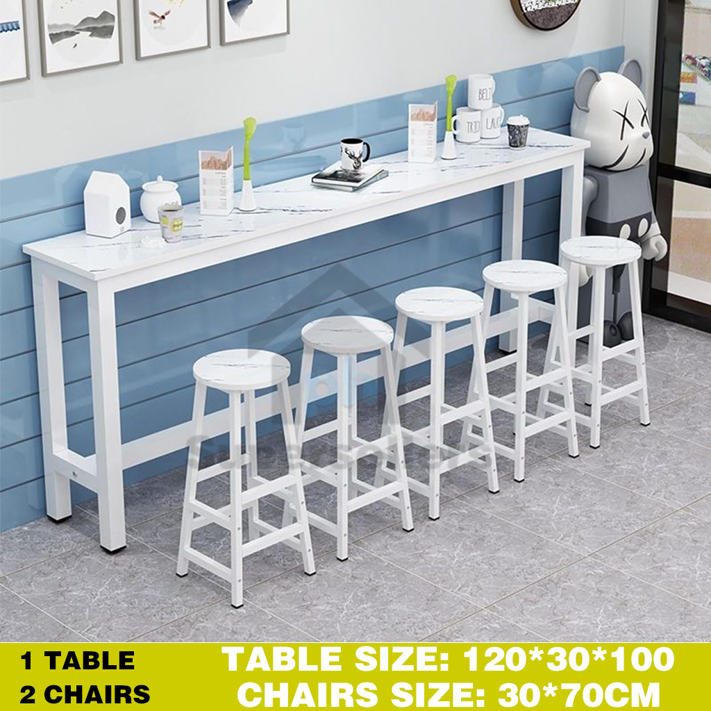 Bar Table And Chair Combination Mini Bar Table + 2 Chairs Set | Shopee ...