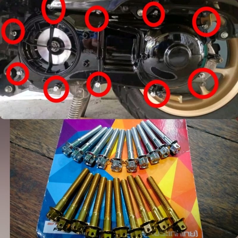 Crankase bolt inner Set for Nmax v2/Nmax v1/Aerox v1/ | Shopee Philippines