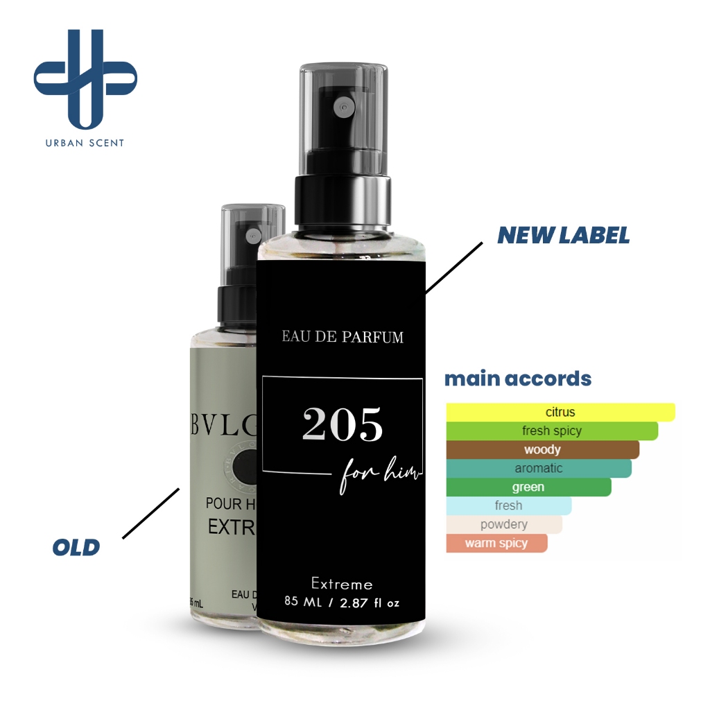 URBAN SCENT Inspired Oil Based Perfume - 205 - Extreme 85ML | Shopee ...