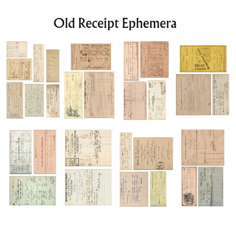 Candygraphyyy Old Receipt Vintage Ephemera | Shopee Philippines