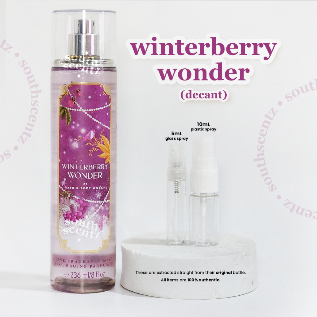 Winterberry Wonder Bath and Body Works Body Mist BBW 5mL 10mL ...