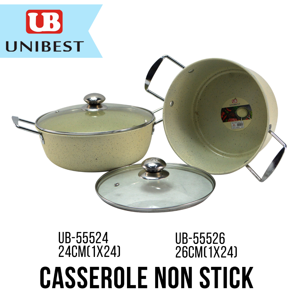 Unibest Casserole Non Sick With Cover | Shopee Philippines