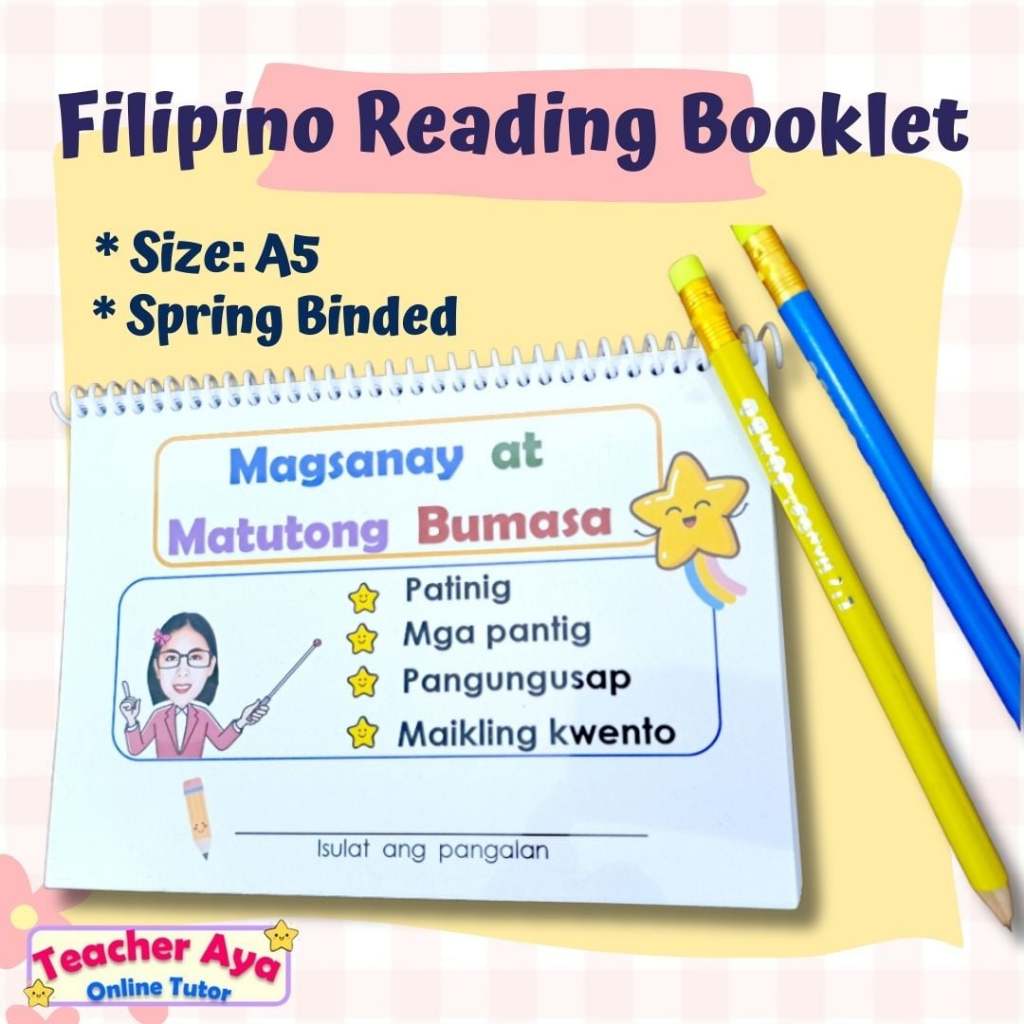 Filipino Reading Booklet with PVC cover -notebook size (Pencil NOT ...