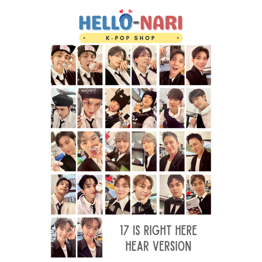 SEVENTEEN 17 IS RIGHT HERE - HEAR Version Official Album Photocards | Shopee Philippines