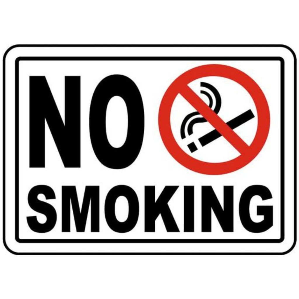 No Smoking | A4 Laminated Signage | Shopee Philippines
