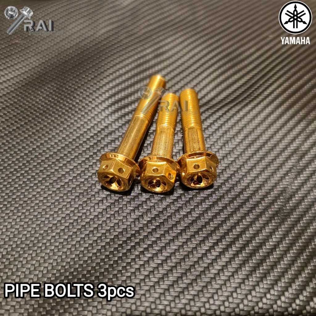 NMAX V1/V2 GOLD BOLTS SET - FLOWER/MUSHROOM Stainless Steel - Sold Per ...