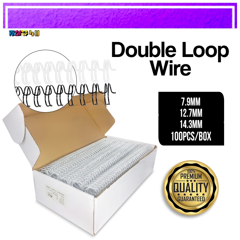 Double Loop Wire Metal Ring Binder A4 100pcs For Binding Machine 3:1 ...