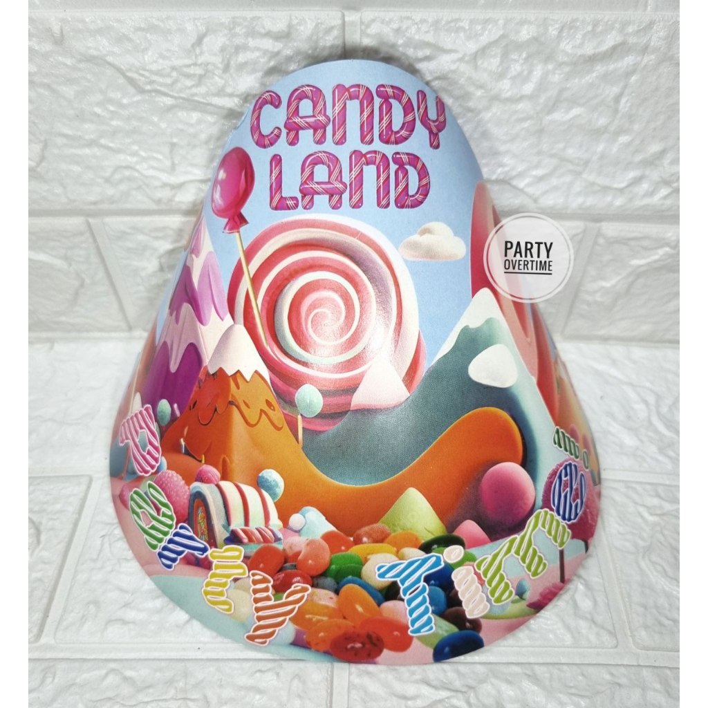10 pcs Party Hat Candy Land Birthday Christening Decoration | Shopee ...