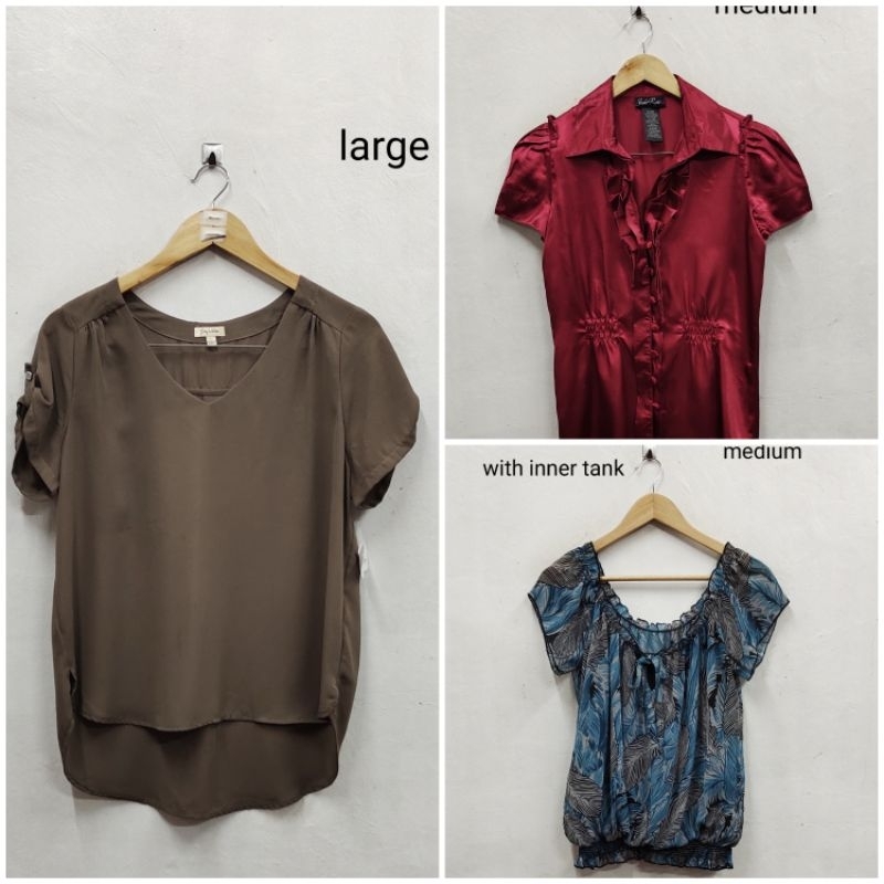 Regular Size Lady's Blouse (Preloved) | Shopee Philippines