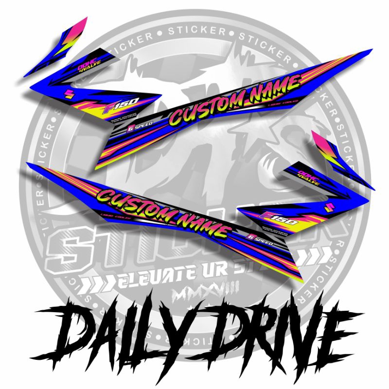 SUZUKI RAIDER 150 FI CHANGE NAME CUSTOMIZE DESIGN STOCK SIZE DECAL ...