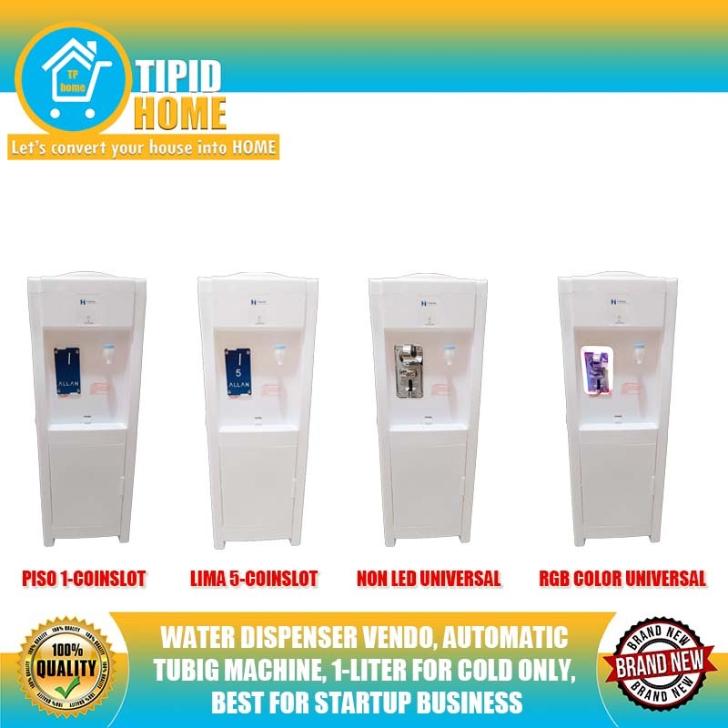 TIPID HOME WATER DISPENSER VENDO, AUTOMATIC TUBIG MACHINE, 1-LITER FOR ...