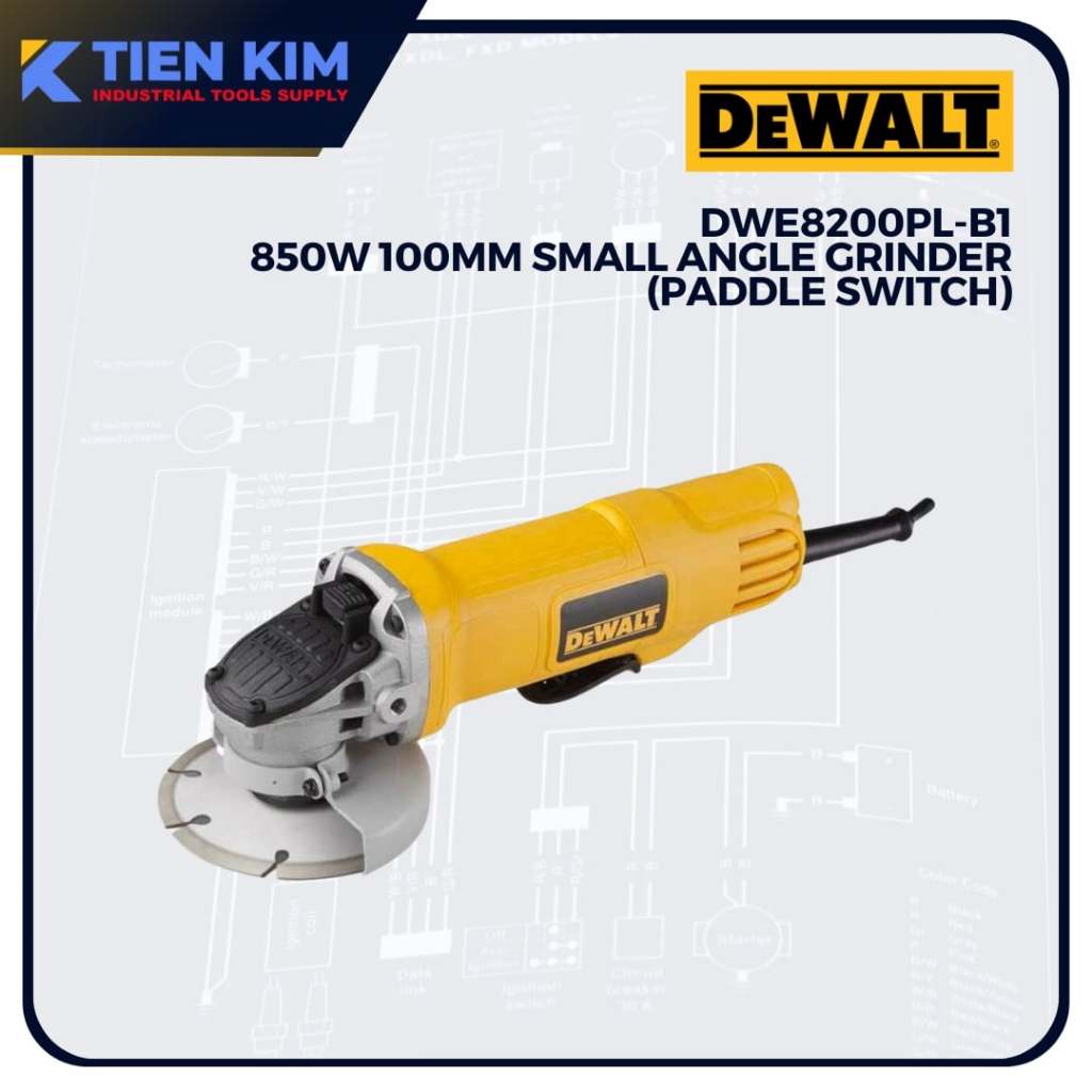 Dewalt DWE8200PL Angle Grinder 4" 100mm 850W ( Paddle Switch / Deadman ...