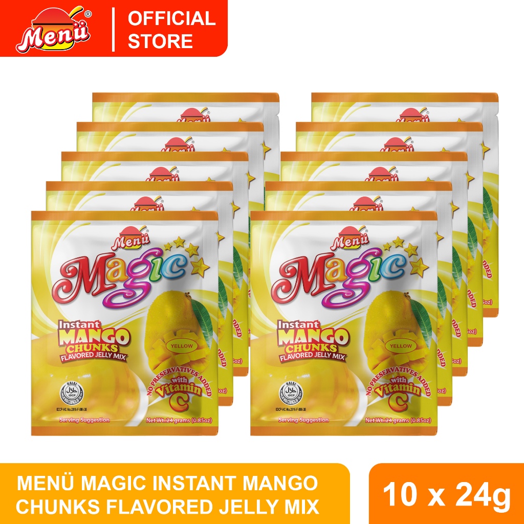 Menu Magic Jelly Instant Mango Flavored Jelly Mix 24g x 10 Packs ...