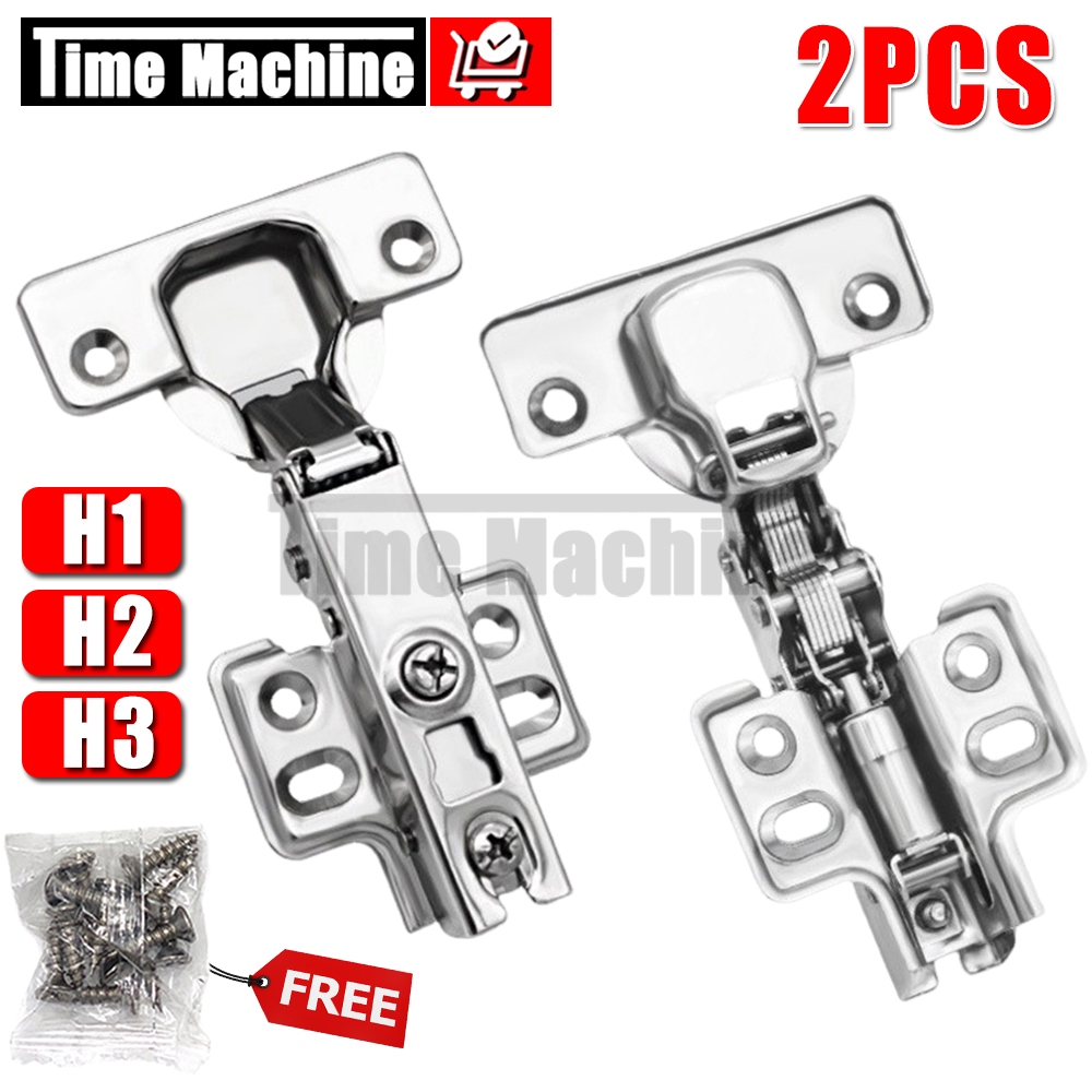 2PCS Kitchen Cabinet Hinges Hydraulic Soft Close and Regular Type ...