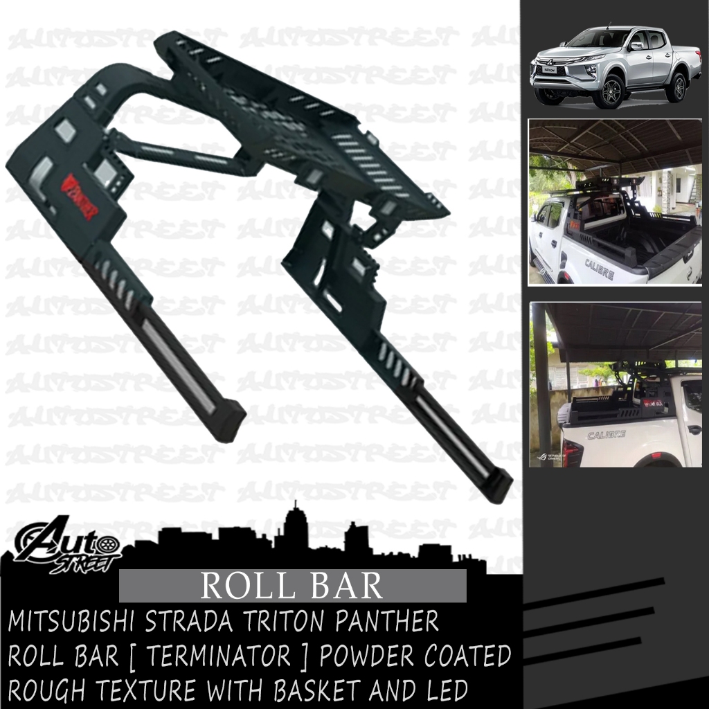 Mitsubishi Strada Panther Roll Bar (Terminator) Powder Coated Rough ...
