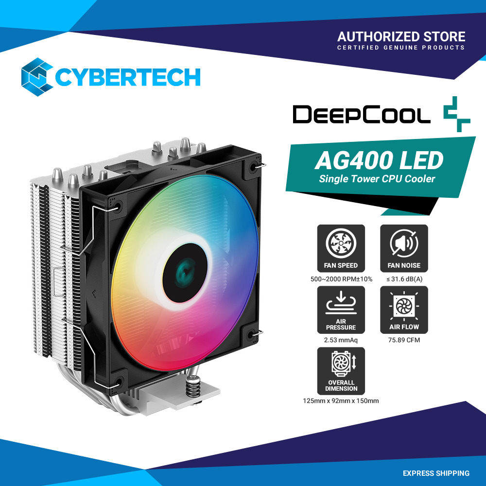 Deepcool Gammaxx AG400 LED 1x120mm RGB LED Fan (Black) R-AG400-BKLNMC-G ...