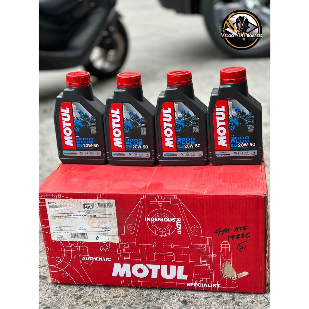 MOTUL 3000 PLUS 4T 20W50 800ML & 1L (20Pcs/1Box) | Shopee Philippines