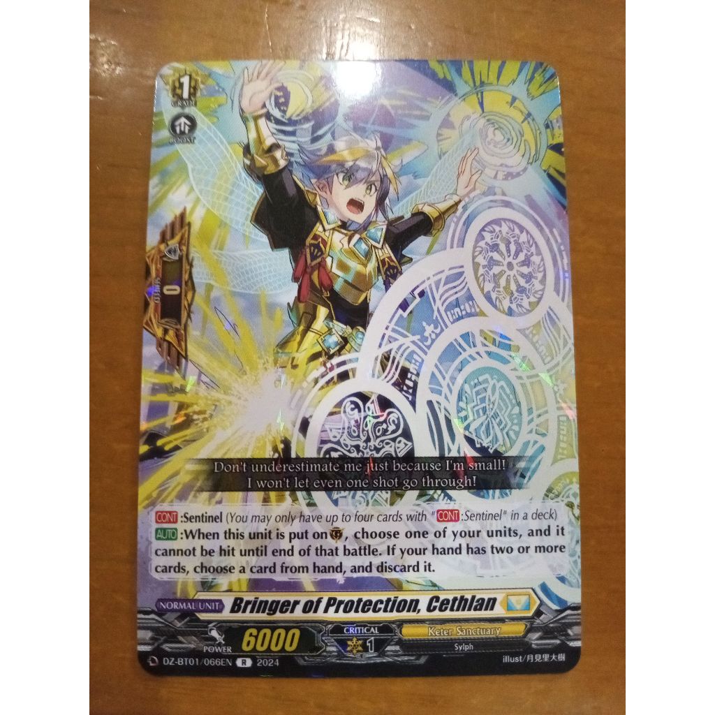 CFV Bringer of Protection, Cethlan R FR DZ-BT01 Keter Sanctuary Cardfight Vanguard English ...