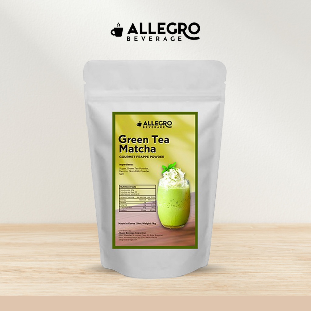 Allegro Frappe Powder 1KG (Green Tea Matcha, Vanilla, Yogurt) | Shopee ...
