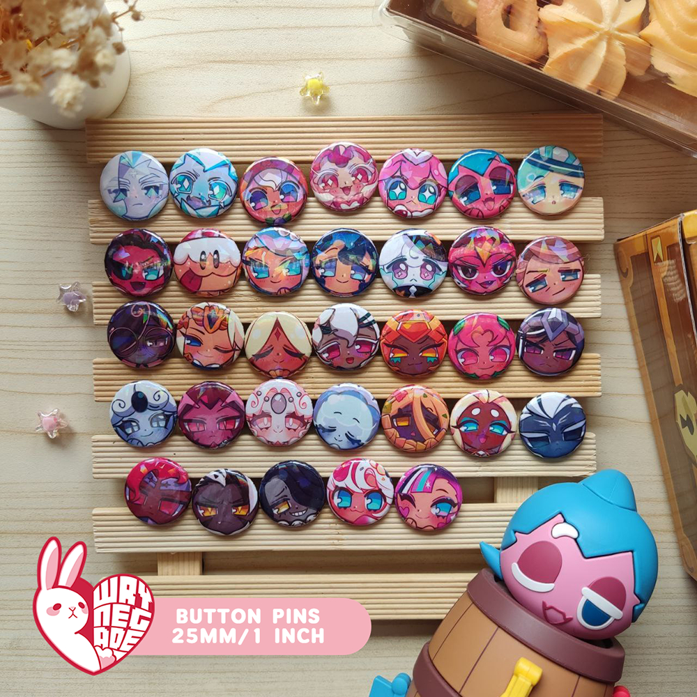 [Part 1] 3pcs for P125 | Cookie Run Kingdom 25mm / 1 inch Button Pins [READ DESCRIPTION ...