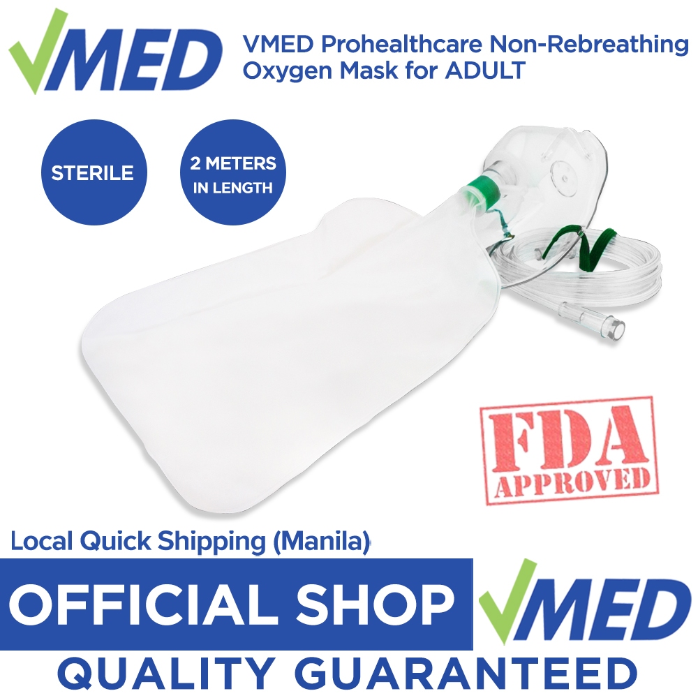 VMED Prohealthcare Sterile Non-Rebreathing Oxygen Mask Adult | Shopee ...