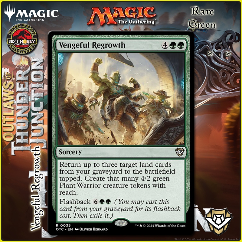 Vengeful Regrowth x x Outlaws of Thunder Junction Green Rare OTC MTG ...