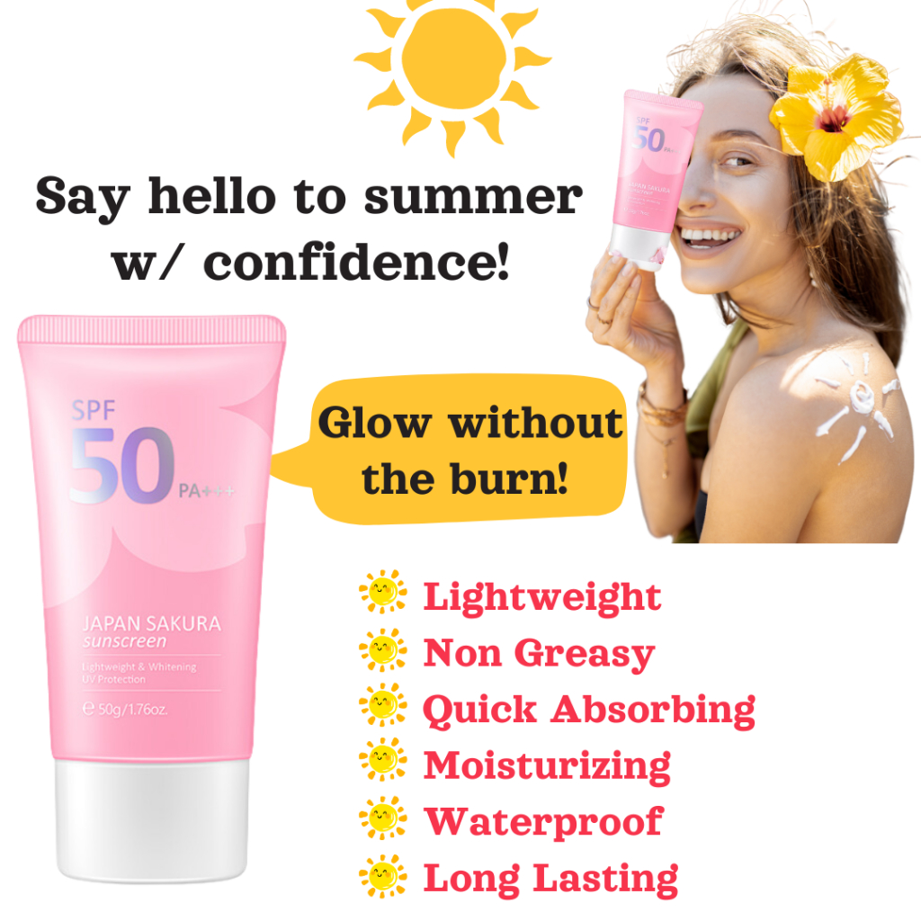 Sakura Sunscreen face and body cream Whitening Cream Sunblock ...