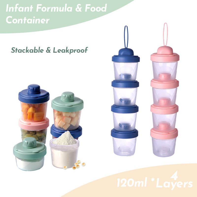 4 Layers Multi-Functional Baby Formula Food Storage Container Set ...
