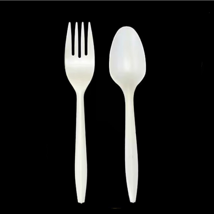 Disposable Plastic Spoon Fork Cutlery Thick Hygienic 1kg Per Pack Baby ...