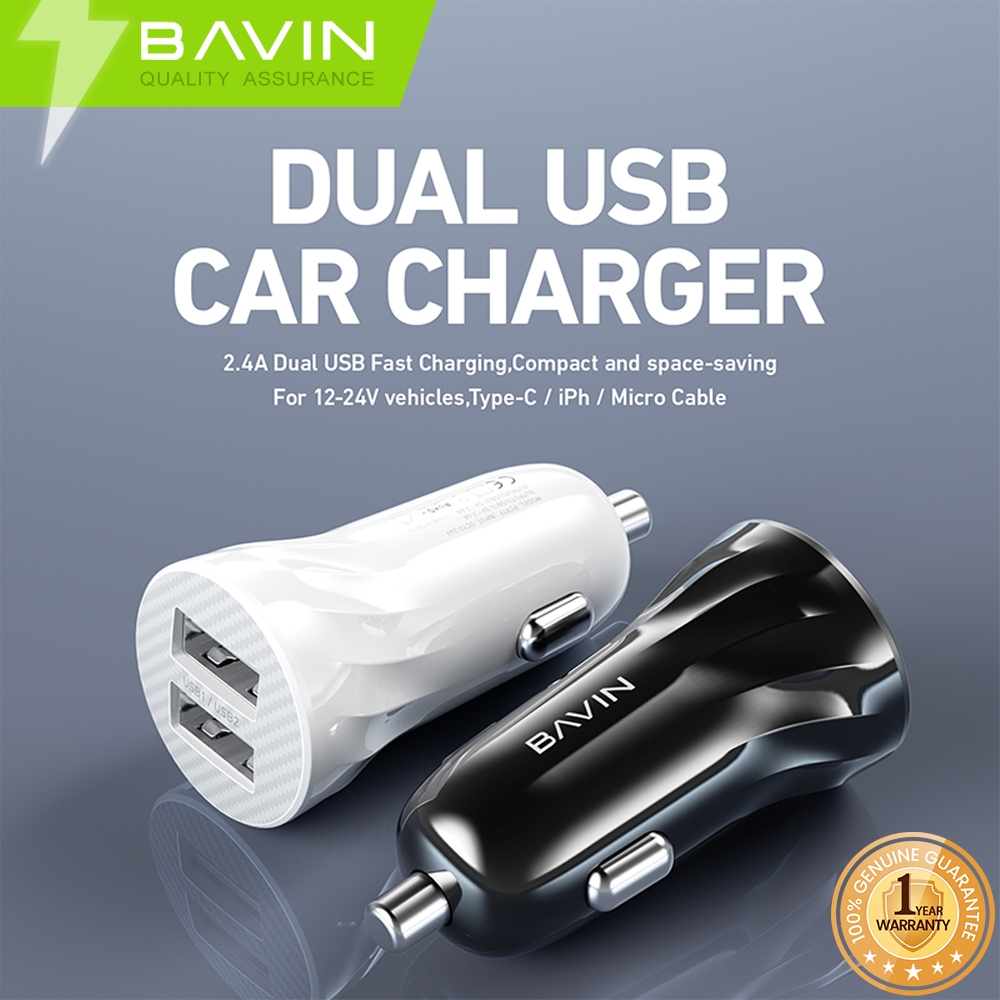 BAVIN PC979 Quick Charge Dual USB Port & 1 Meter 2.4A Fast & Universal ...