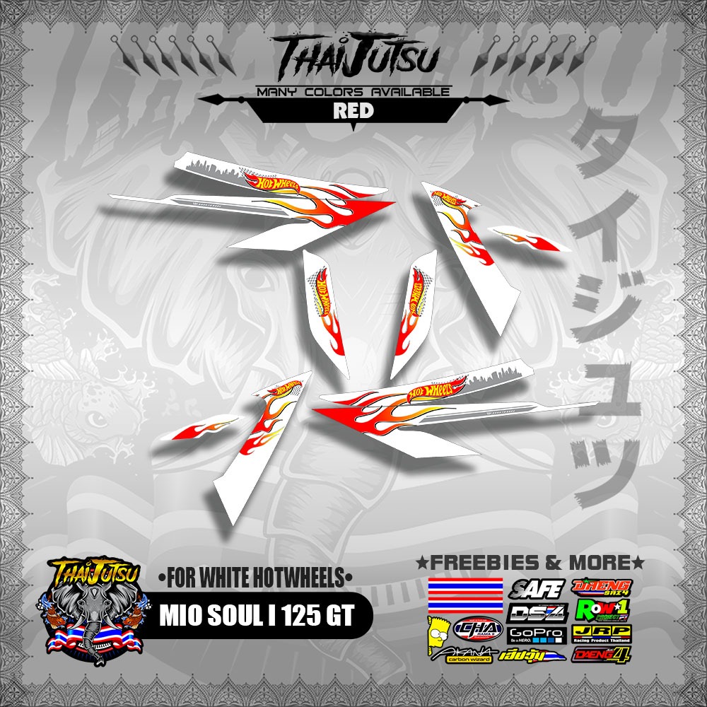 MIO SOUL I 125 GT DECALS ( FOR WHITE HOTWHEELS )【ThaijutsuStickers ...