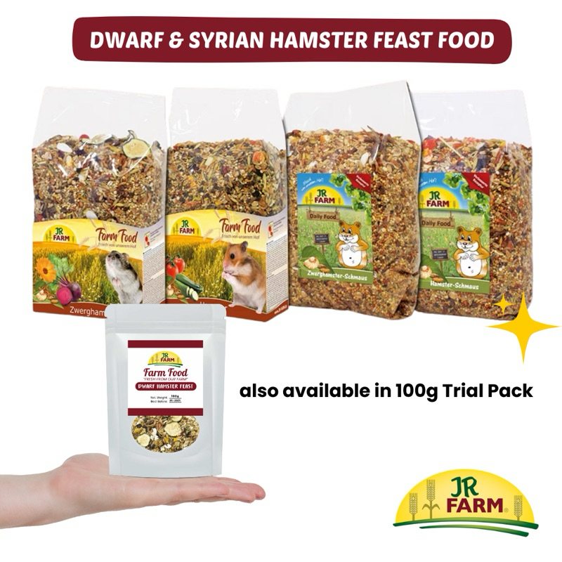 Jr Farm Farm Food & Daily Food Hamster Feast for Syrian & Dwarf Hamster ...