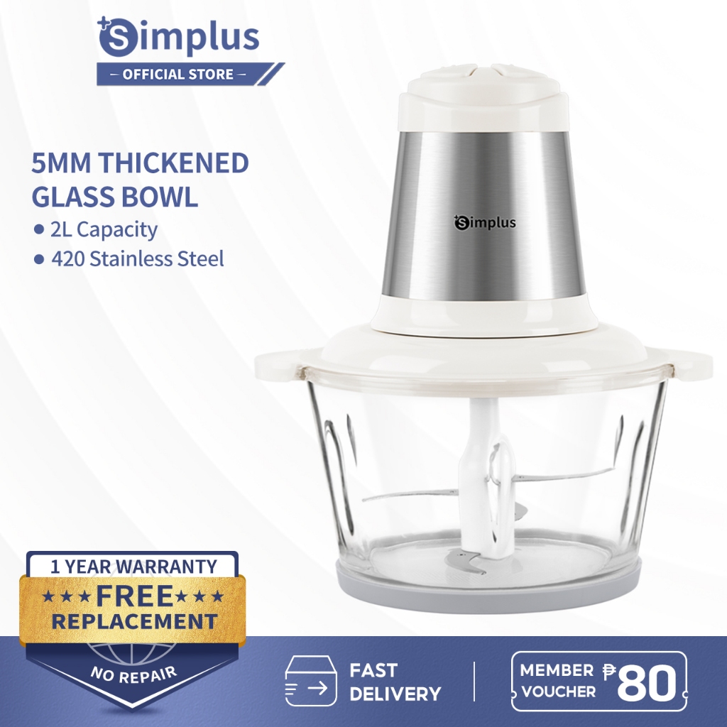Simplus Electric Meat Grinder Stainless Steel Chopper and Blender ...