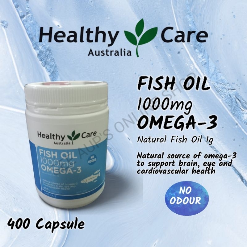 Healthy Care FISH OIL 1000mg Omega 3(400 Capsules) | Shopee Philippines