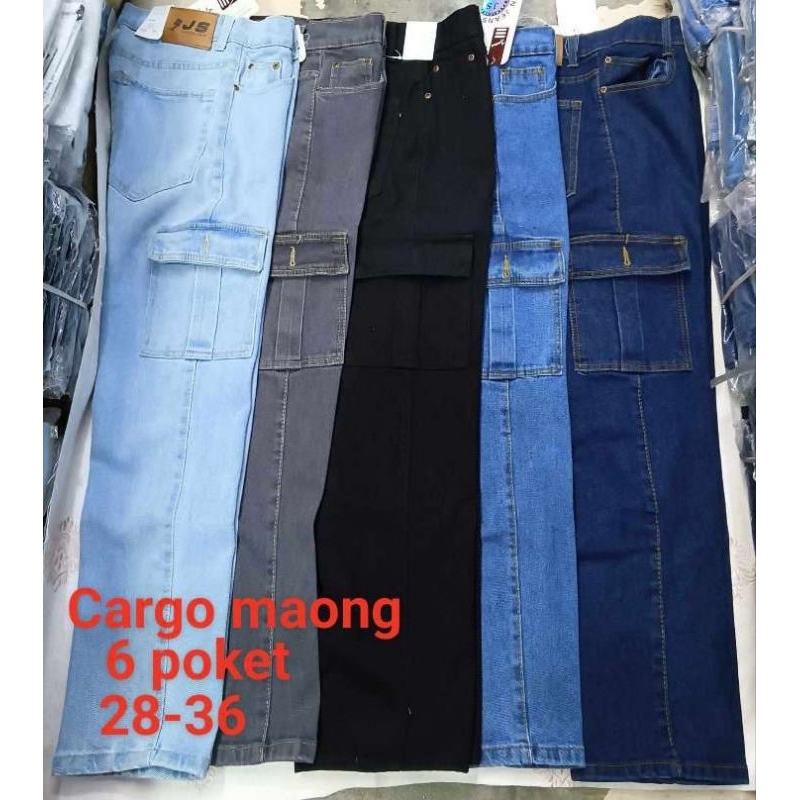 6 POCKET CARGO MAONG PANTS( 28-36) | Shopee Philippines