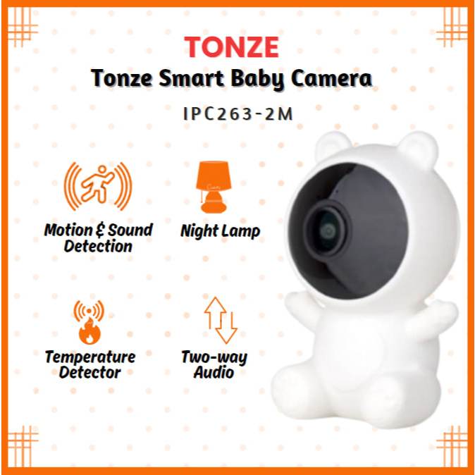 Tonze Baby smart camera home mobile app control wireless card Red light ...