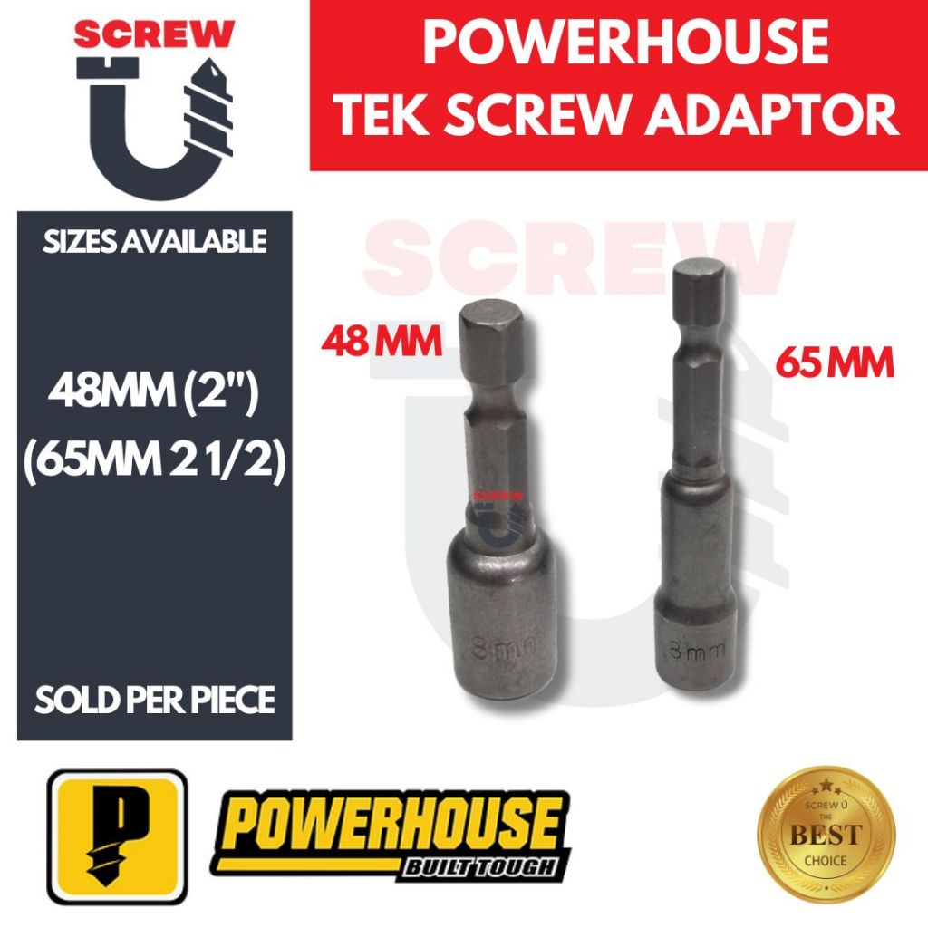 POWERHOUSE TEKSCREW ADAPTOR W/ MAGNET | SOLD PER PC | Shopee Philippines